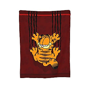 Garfield Blanket Super Soft Flannel Fleece Throw Blankets Luxury Warm Plush Bedding for Sofa Living Room Bedroom (Red, 50"X40")