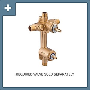 Moen T2690 Voss Posi-Temp with Built-in 3-Function Transfer Valve Trim Kit, Valve Required, Chrome