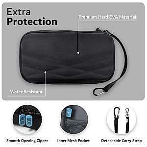 TUDIA Hard Case Compatible with Backbone One Gaming Controller, Protective Travel Portable Storage EVA Case with Mesh Pocket & Wrist Strap