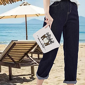 LEVLO Volleyball Mom Cosmetic Bag Proud Volleyball Mom Gifts Volleyball Mom Survival Kit Makeup Zipper Pouch Bag (Volleyball Mom)