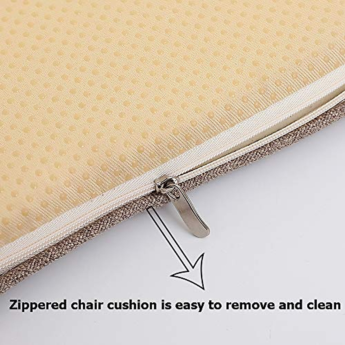 Avilego Set of2/4/6 Non Slip Chair Pad U-Shaped Seat Cushion with Ties Office Chair Cushions for Dining Room