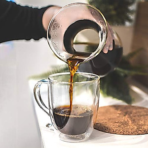 GROSCHE Cyprus Double-walled Glass Coffee Mug Heatproof Insulating Double Walled Glass Mug, Excellent for Tea or Coffee - Large Capacity 500 ml, 16 fl. oz capacity (Cyprus)