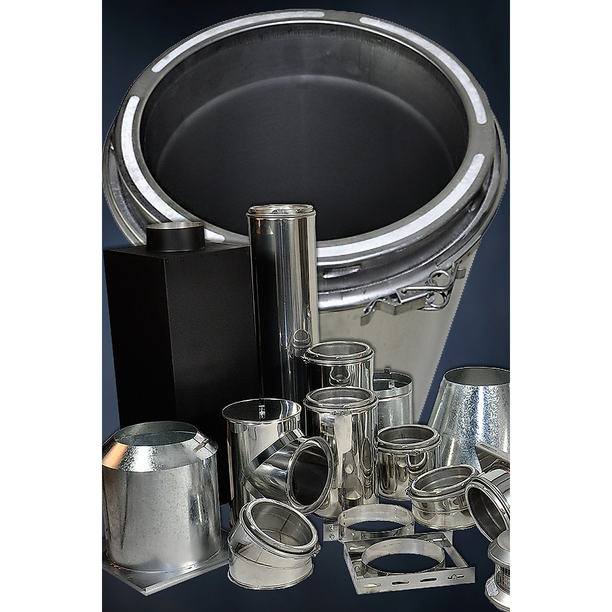 6" x 39" Class A, All Fuel, Double Wall, Insulated, Stainless Steel "Chimney Pipe" 6" Dia. x 39" Length