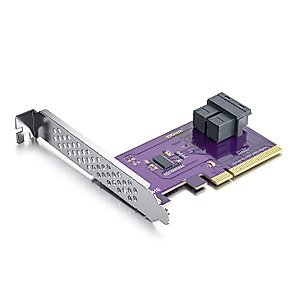 PCIe to SFF-8643 Adapter for U.2 SSD, X8, (2) SFF-8643. Support Windows 10/2016/2019, REHL/Cent0S 7/8, VMware ESXi 6/7, Ubuntu Linux 18/20/21, etc.
