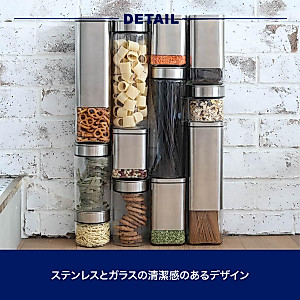 Dulton K915-1286L Condiment Container, Cylinder Jar, With Press Lid, L Size, CYLINDER JAR WITH PRESS LID