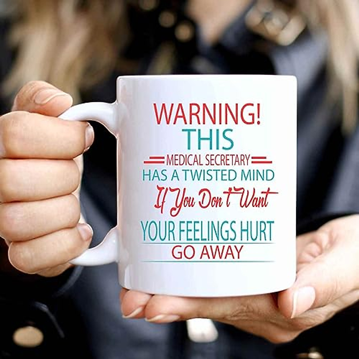 Funny Medical Secretary Gift, Perfect for Coworker's Year Celebration - Twisted Mind, Humorous Quote on 11 Oz White Ceramic Coffee Mug