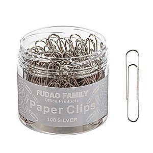 Jumbo Paper Clips, 2 Inch Paper Clip, 100 pcs Large Paperclips (Jumbo, Silver)