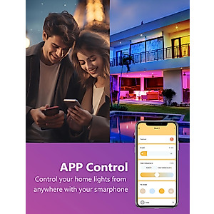 DAYBETTER Smart Light Bulbs, Alexa Light Bulbs, Smart Bulbs that Work with Alexa and Google Assistant, Color Changing Light Bulb, RGBCW WiFi & Bluetooth Dimmable LED Light Bulb, A19 E26 800LM, 10 Pack