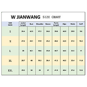 W JIANWANG Track Suits for Men Set Jogging Tracksuit Mens Sweatsuits 2 Piece Fashion Designer Plaid Jogger Sweat Suits Sports Clothes Jackets and Pants Two-piece Outfits Blue JW-2401-S