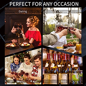 SANMAS Electric Wine Bottle Opener Set, Rechargable Automatic Corkscrew Opener with Foil Cutter Wine Stopper Vacuum Wine Aerator Pourer for Wine Lover Gift