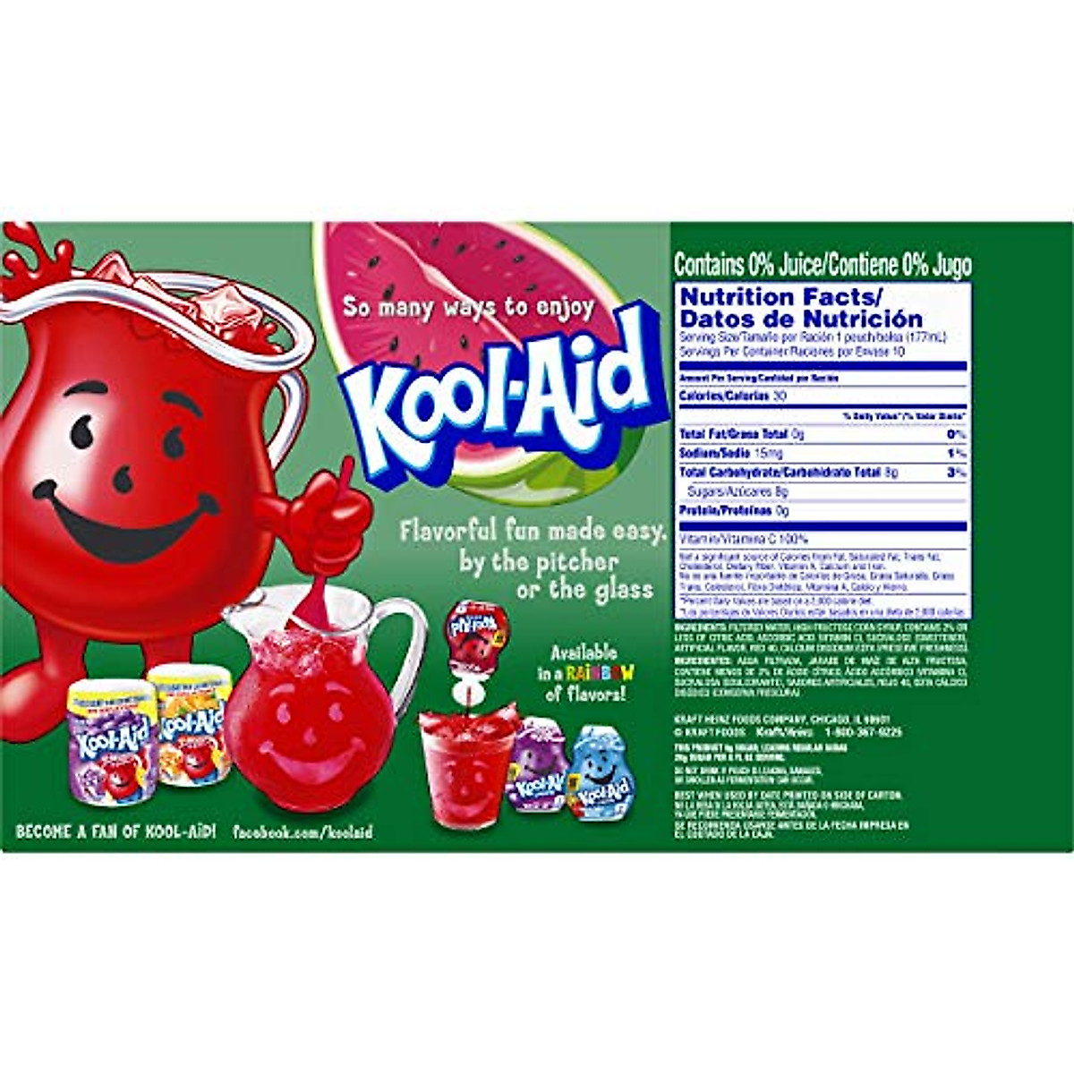 Kool-Aid Jammers Watermelon Flavored Juice Drink Pouch, 60 Fl Oz
