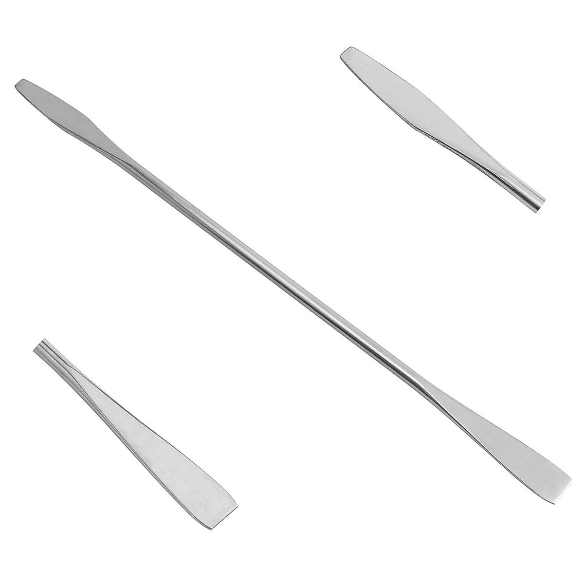 Haidong Stainless Steel Lab Mini Double Ended Spatula Stainless Steel Palette Stick Two Different Specifications Lab Spatula Micro Double Ended Spatula-2PCS