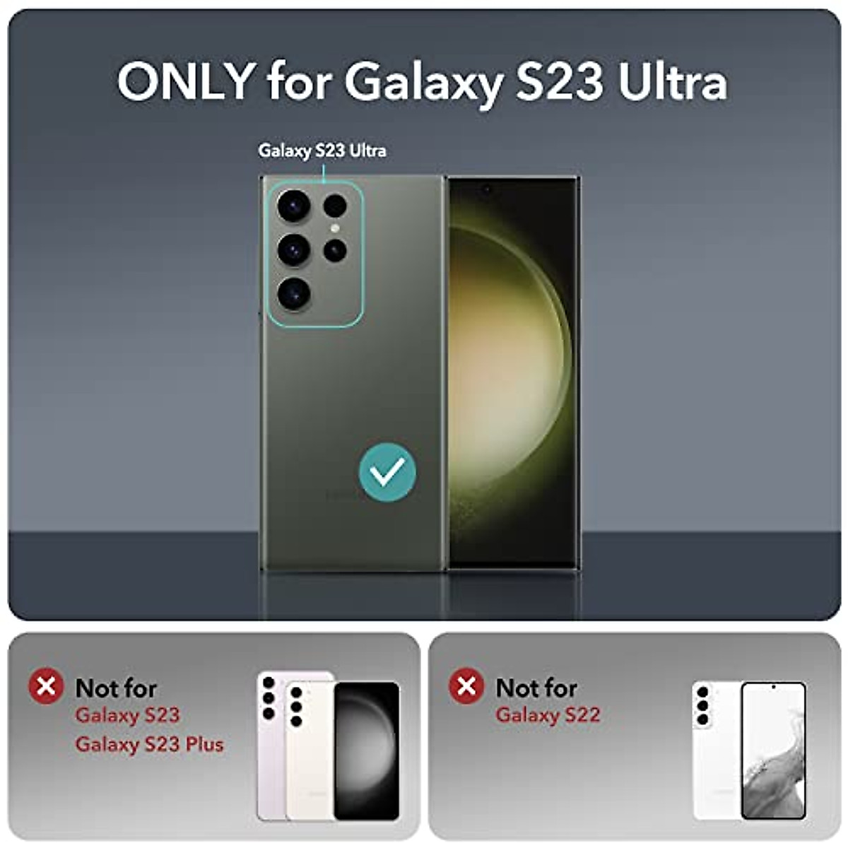 ESR for Samsung Galaxy S23 Ultra Case, S23 Ultra Phone Case with Classic Stand, Built-in Camera Ring Stand, Military-Grade Protection, Case for Samsung S23 Ultra, Classic Kickstand Case, Frosted Black