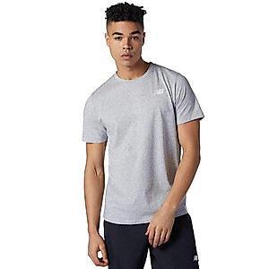 New Balance Men's Heather Tech Short Sleeve, Athletic Grey , X-Large