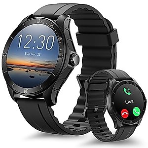 Quican Smart Watch for Men Women, iPhone Android Compatible Fitness Watch, Activity Tracker with Heart Rate, Sleep Monitor, Step Calorie Counter, Bluetooth Watch Support 100+ Sports, IP68 Waterproof