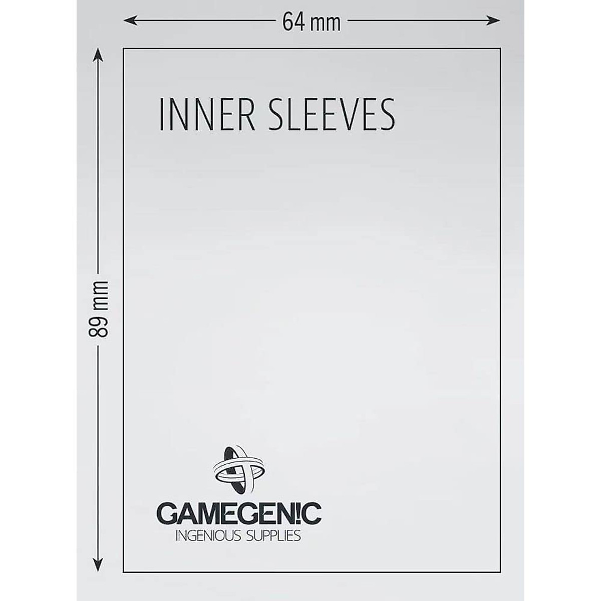 Inner Sleeves Pack of 100 Clear Standard Card Game Sleeves for Board Games and Card Games | Extra-High Clarity | Professional Protection for Up to 100 TCG Decks and Gaming Cards | Made by Gamegenic