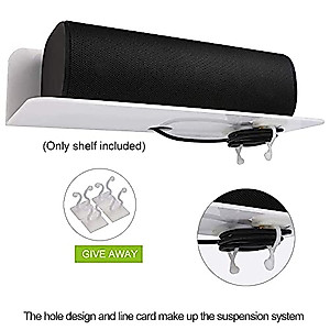 CALIDAKA 2 Pack Wall Mounted Floating Shelves No Drill Adhesive Shelf Acrylic Wall Shelves Hanging Mini Shelf Bookshelves Display Shelf for Bathroom Kitchen Living,Kitchen,Room Bedroom