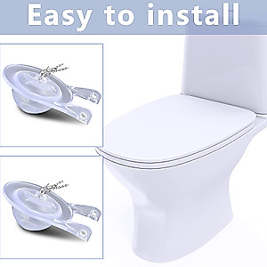 Toilet Flapper Replacement Kit for 99-827 Toilet Flap Parts Toilet Flapper Toilet Rubber Flapper and Chain Toilet Replacement Parts For Similar Models (Clear,2 Pieces)