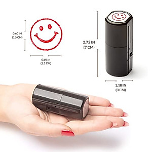 Self Inking Stamps for Teachers, Teacher Stamper for Classroom (Smiley Face)