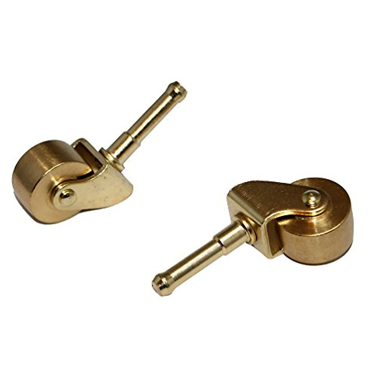Brass Piano Wheels For Spinet Console Verticle Piano - For Front Legs - 1 Pair