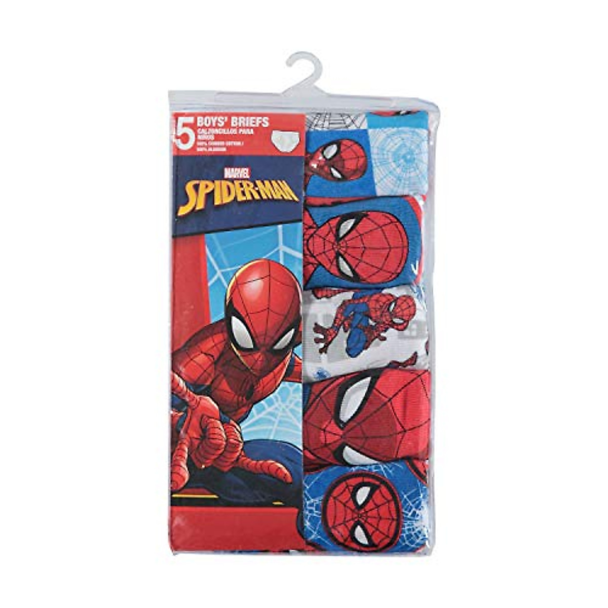 Marvel Little Boys' Spiderman 5 Pack Brief, Assorted, 4