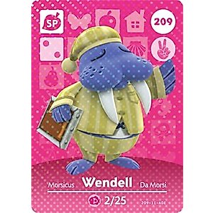 Wendell - Nintendo Animal Crossing Happy Home Designer Amiibo Card - 209