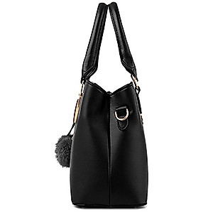 Dreubea Women's Leather Handbag Tote Shoulder Bag Crossbody Purse Pink