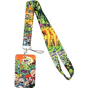 Tommy Chucky Phil and Lil Angelica Characters Themed Lanyard w/ID Holder Keychain