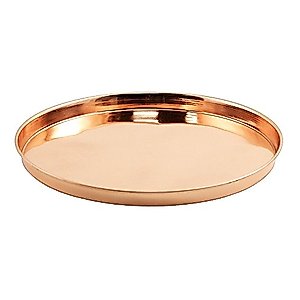 Achla Designs TRY-R12 12 inch Copper Round Tray, 12-inch