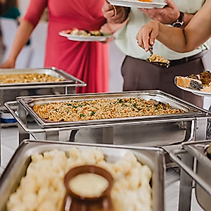 Restlrious Hotel Pan Full Size Stainless Steel Steam Table Pan, 2.6’’ Deep Chafer Food Pan, Pack of 6 Stackable Anti-Jam Steam Pan for Hotel, Restaurant Supplies, Party, Buffet and Event Catering