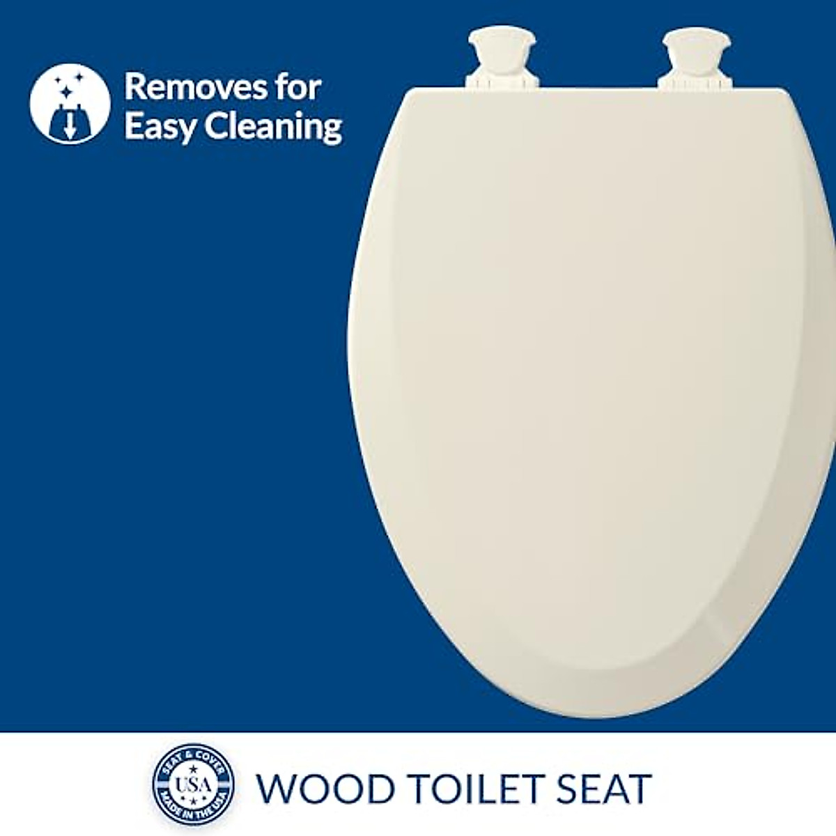 Bemis 1500EC 346 1500EC-346, 1 Pack Elongated, Biscuit/Linen