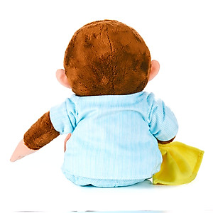 KIDS PREFERRED Curious George Monkey Plush - George in Pajamas 12" Stuffed Animal (91719)