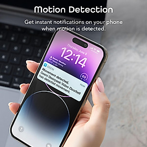 Geeni Doorpeek Video Doorbell - HD 1080p Video Quality, Weather-Resistant, 2-Way Audio - Motion Detection and Alerts - Easy Installation with Existing Doorbell Wiring - Requires 2.4GHz WiFi - Black