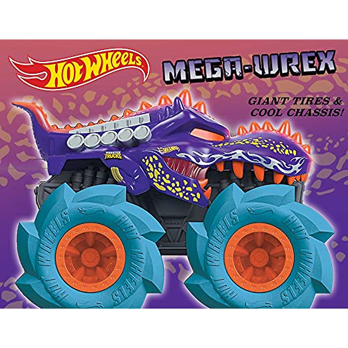 Hot Wheels Monster Trucks Twisted Tredz Creature Themed 1:43 Scale Flywheel Friction Motor Assorted Stylized Giant Wheels Power Over Terrain and Obstacles for Crashing and Smashing Action Kids