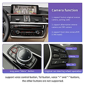Road Top Wireless Carplay Wireless Android Auto for BMW 1 2 3 4 Series F20 F21 F22 F23 F30 F31 F32 F33 2011-2015 Year with NBT System, Compatible with Apple Carplay Retrofit Kit Decoder