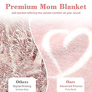 Lukeight Gifts for Mom, Birthday Gifts for Women, Mom Blanket from Daughter or Son, Presents for Mom, Mom Birthday Gifts, Mom Gifts for Christmas, Throw Blanket 65x55 inches