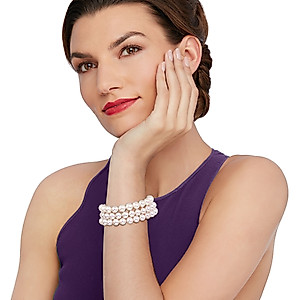 Ross-Simons 9.5-10.5mm Cultured Pearl Jewelry Set: 3 Stretch Bracelets