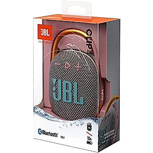 JBL Clip 4 Portable Waterproof Wireless Bluetooth Speaker Bundle with Premium Carry Case (Grey)