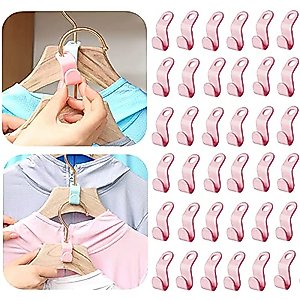 Clothes Hanger Connector Hooks 60 Pcs Hangers Space Saving Closet Hanger Plastic Hooks for Family or Clothing Shop Organizer Hangers Accessory