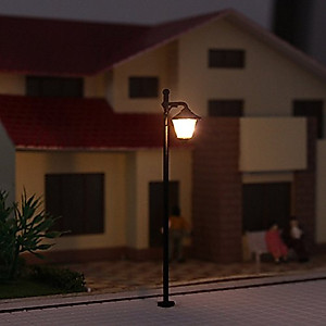 LYM10 10 pcs Model Railway Bulb Lamppost Lamps 6.5cm 2.56inch Street Lgihts HO Scale 12V New