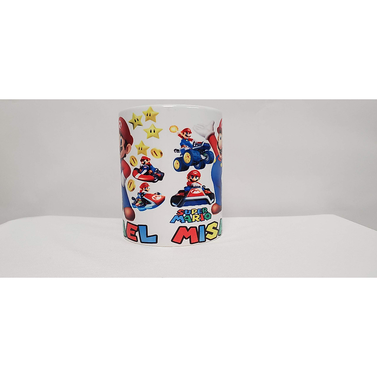 Personalize your Mario Bros chocolate or coffee ceramic mug, Mario gift mugs, gamer mug, put your name or text for front and back, use with left or right hand.Tazas personalizadas.