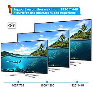 IMAGE® 1 PC to 4 Monitors Splitter Box VGA/SVGA LCD CRT 4 Port Video