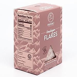 FALKSALT | Pink Himalayan Flake Salt 8.8oz. | Gourmet Finishing Salt Flakes | Handcrafted, Kosher and All Natural Gourmet Salt