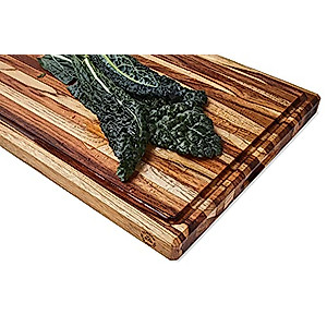 Sonder Los Angeles, XL Thick Teak Wood Cutting Board for Kitchen with Juice Groove, Sorting Compartments, Charcuterie Cheese Board 20x15x1.5 in (Gift Box Included)