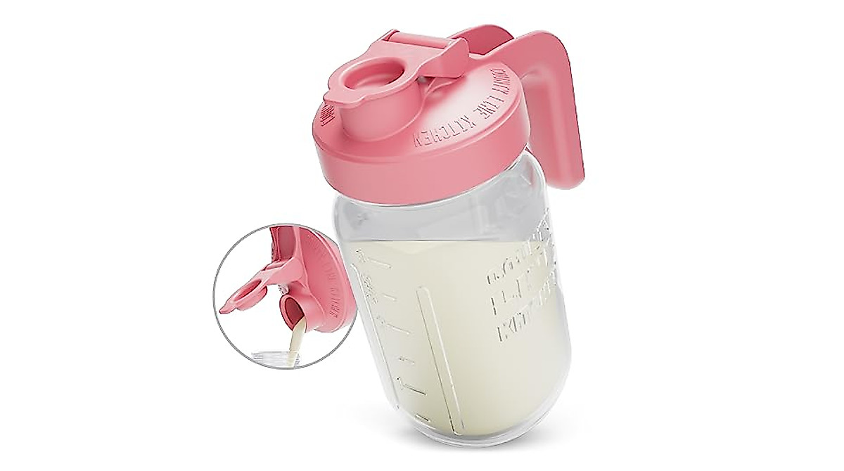 County Line Kitchen Breast Milk Pitcher 32 oz - Leak-Proof & Heavy Duty