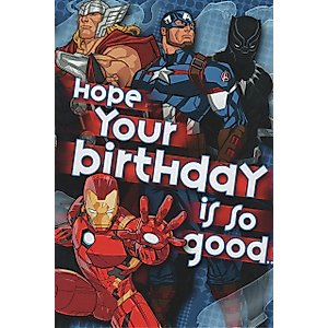 Greeting Card Avengers Kids Happy Birthday