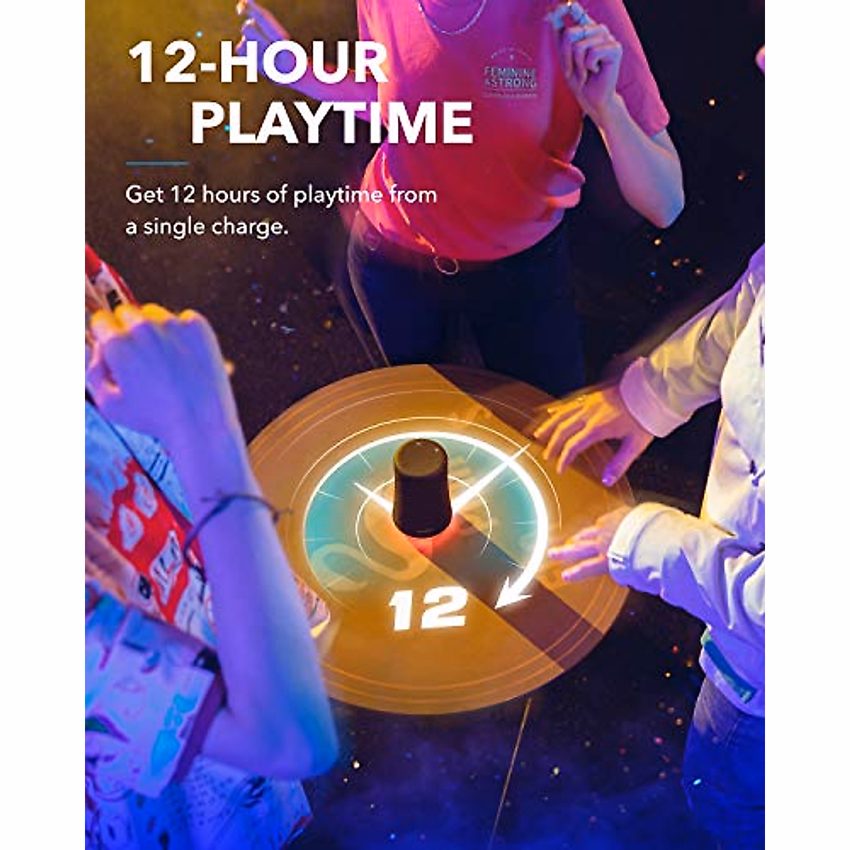 Soundcore Flare Mini Bluetooth Speaker, Outdoor Bluetooth Speaker, IPX7 Waterproof for Outdoor Parties, LED Light Show with 360° Sound and BassUp Technology