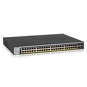 NETGEAR 52-Port PoE Gigabit Ethernet Smart Switch (GS752TP) - Smart Managed, 48 x PoE+ @ 380W, 4 x 1G SFP, Desktop or Rackmount Switch