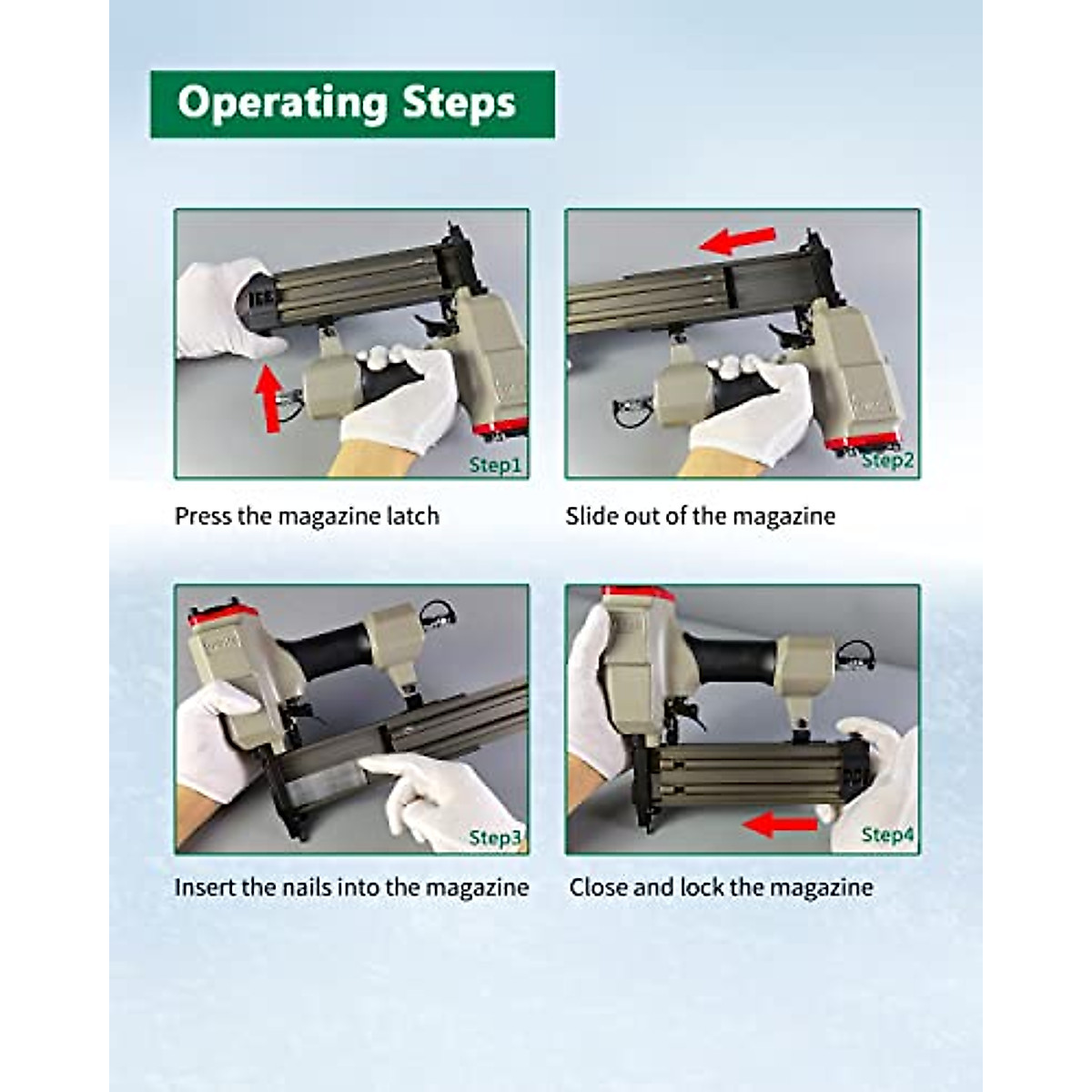 meite F50 18 Gauge 2-Inch Leg Length Galvanized Brad Nail Ideal for Upholstery, Trims, Molding, Woodworking 5000pcs/Box (1 Box)