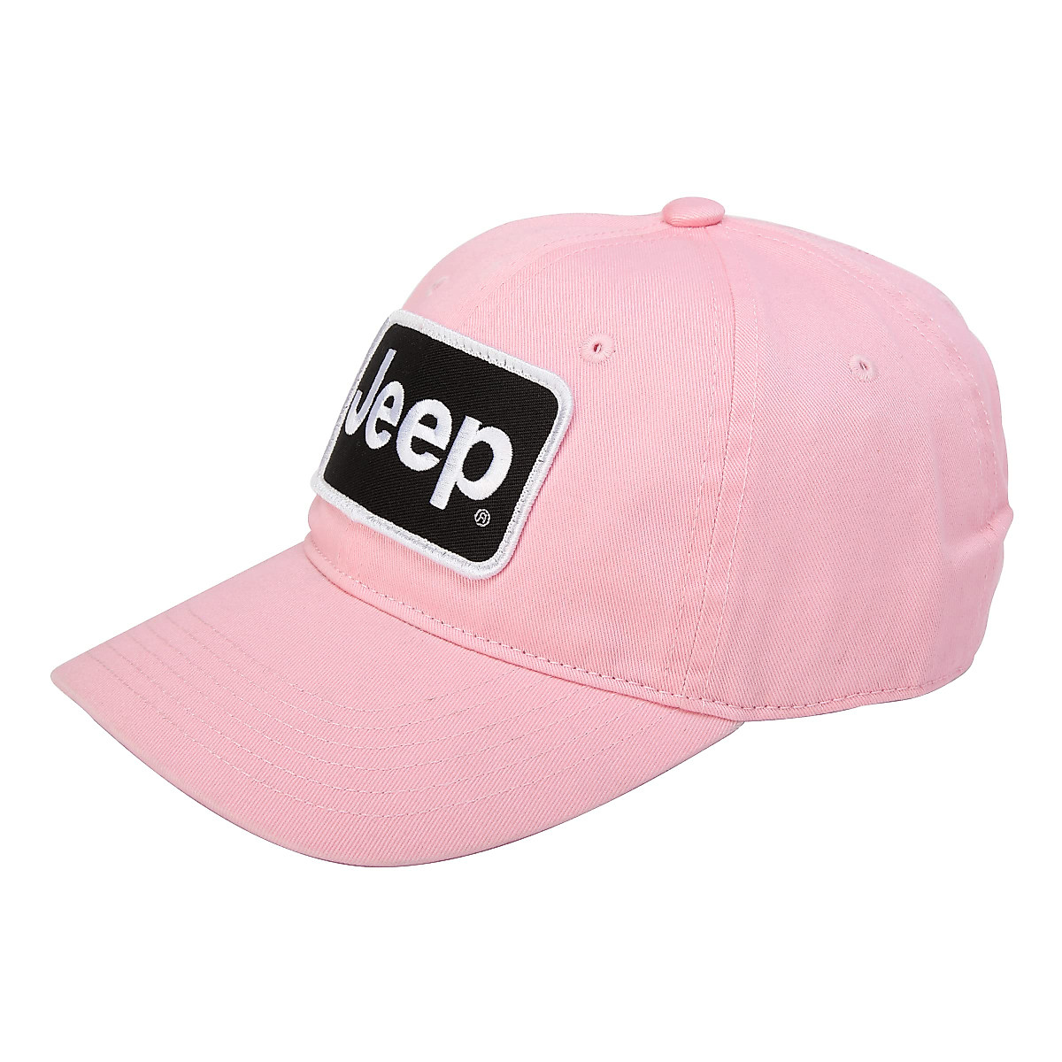 Jeep Premium Chino Twill Unstructured Embroidered Patch Hat for Women | Cap for Girls Pink